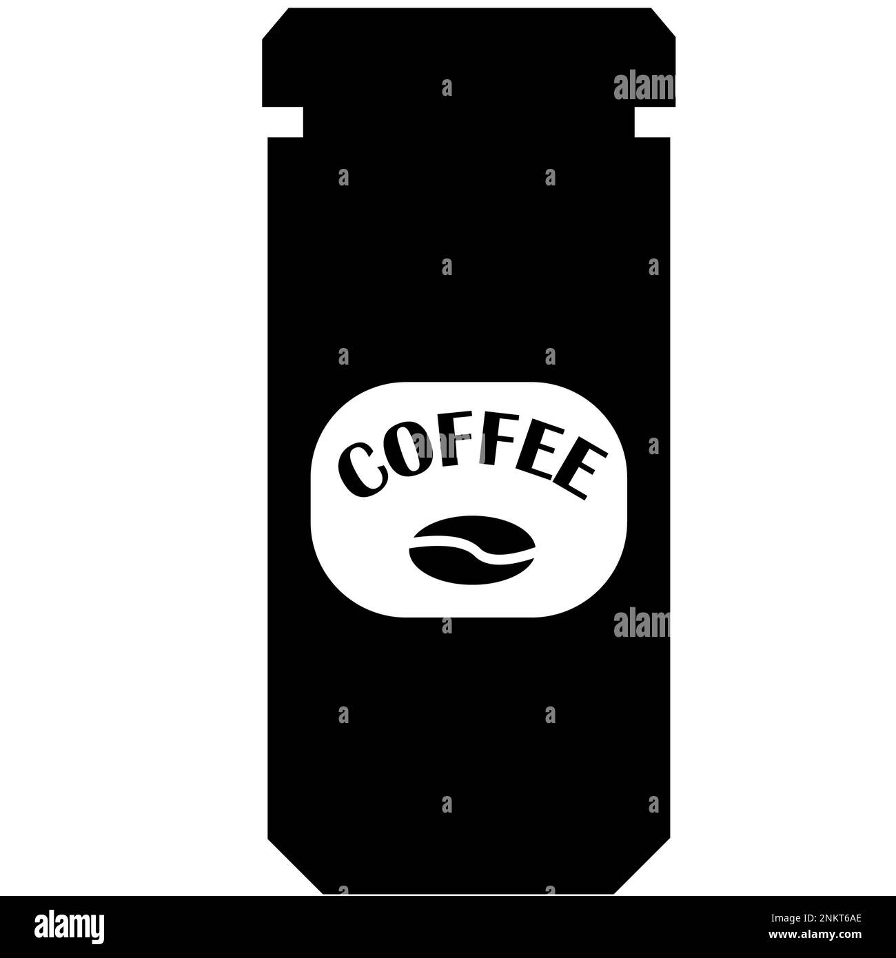 Coffee jar icon on white background. Caffeine powder sign. Coffee jar ...