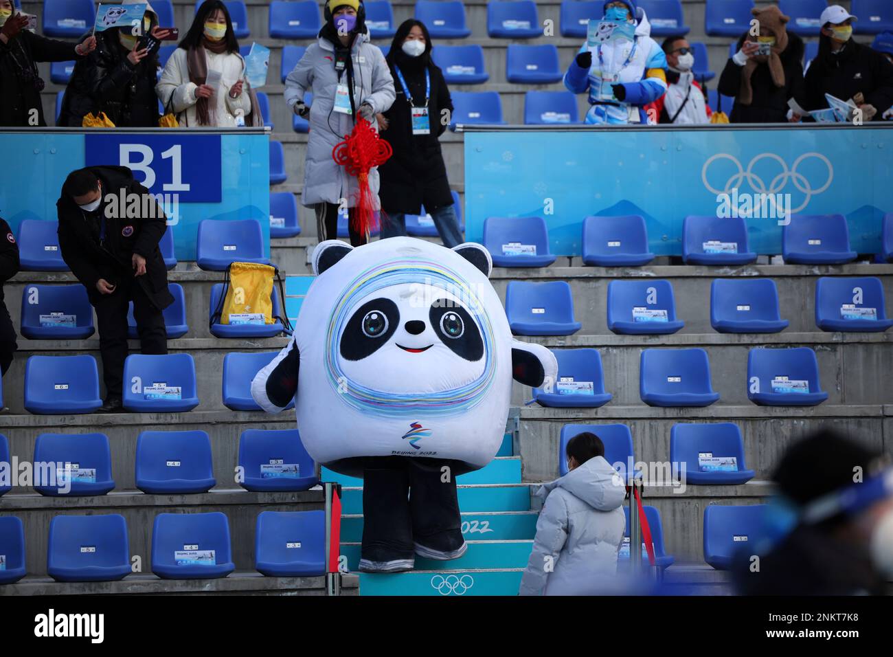Bing Dwen Dwen, mascot of the Beijing 2022 Winter Olympic Games visits Genting Snow Park to ...
