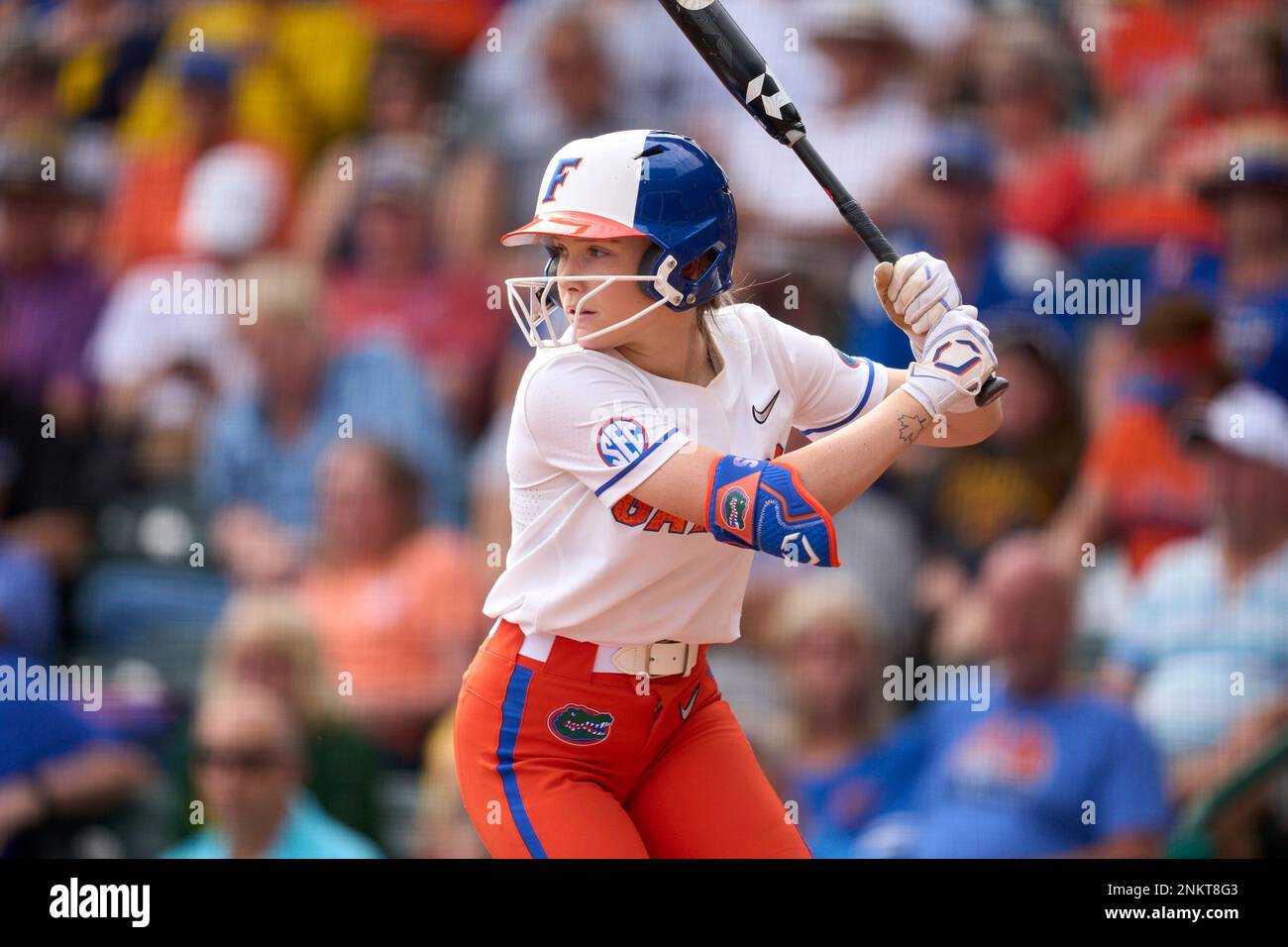 Florida Gators Kendra Falby (27) bats during a game against the ...
