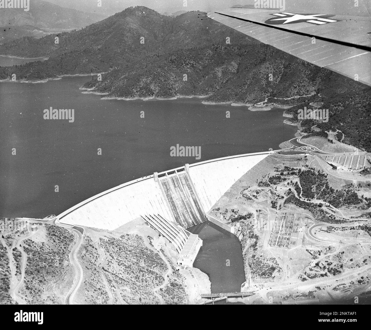 Aerial view of Shasta Dam,July 1951 (Ken McLaughlin/San Francisco ...