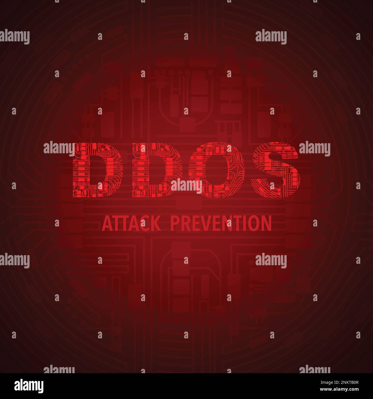Electric circuit DDOS red background Stock Vector Image & Art - Alamy