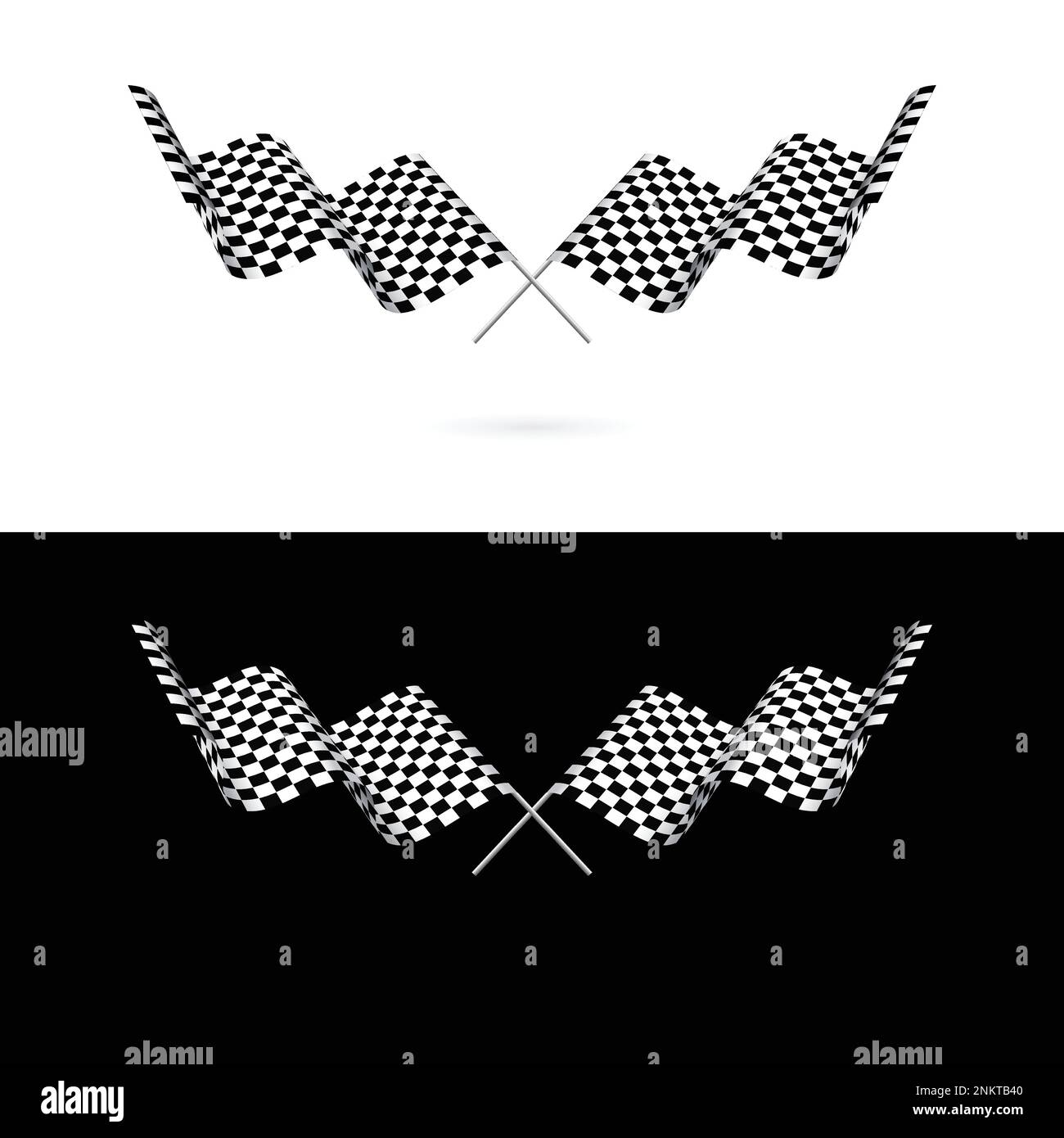 Two race checkered flags set Stock Vector Image & Art - Alamy