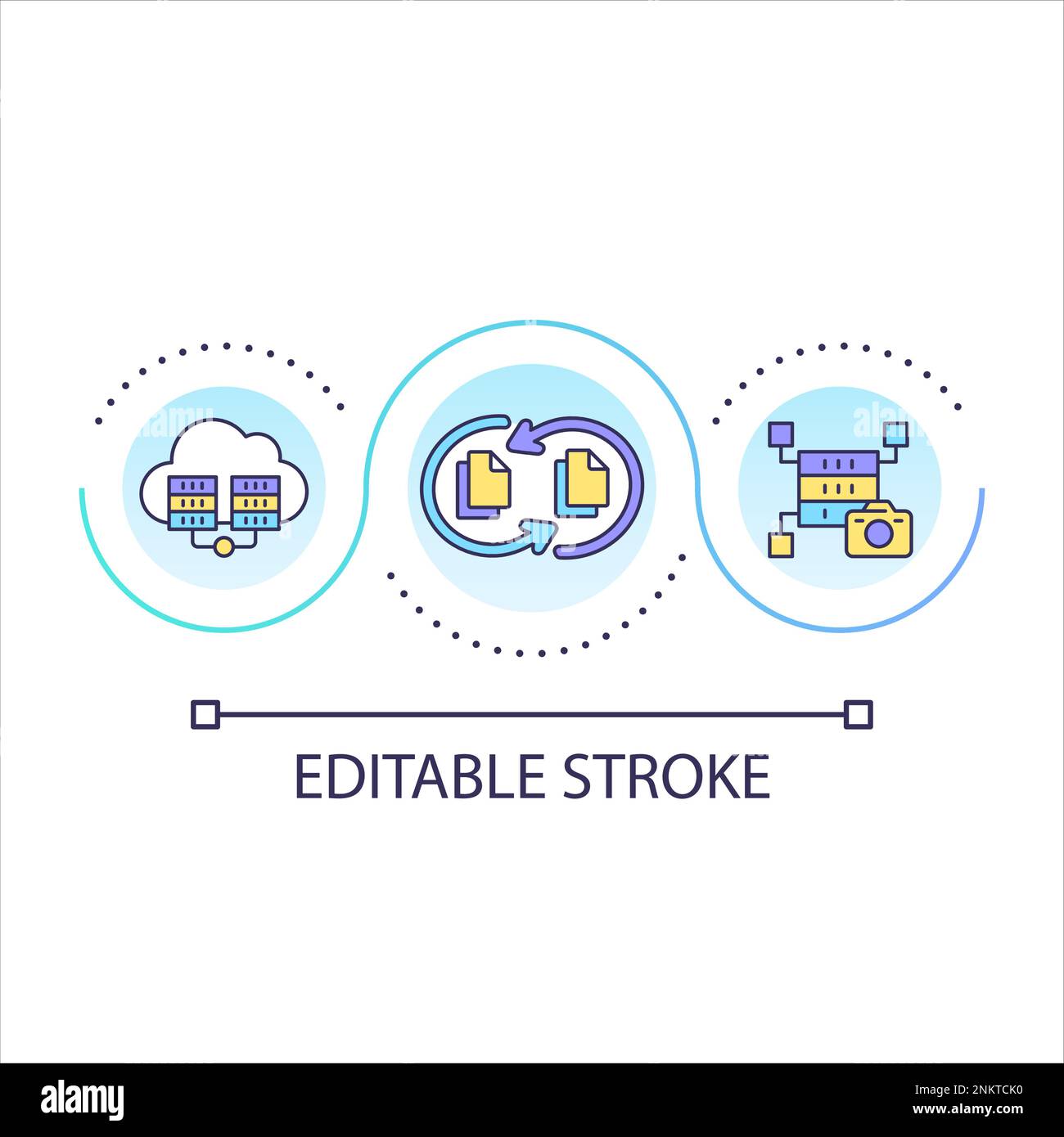 Copy file round icon Stock Vector Images - Alamy