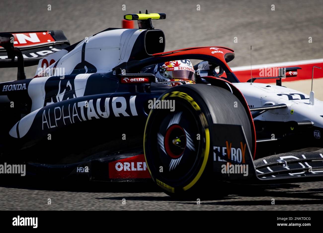 BAHRAIN - Yuki Tsunoda (AlphaTauri) during the second day of testing at ...
