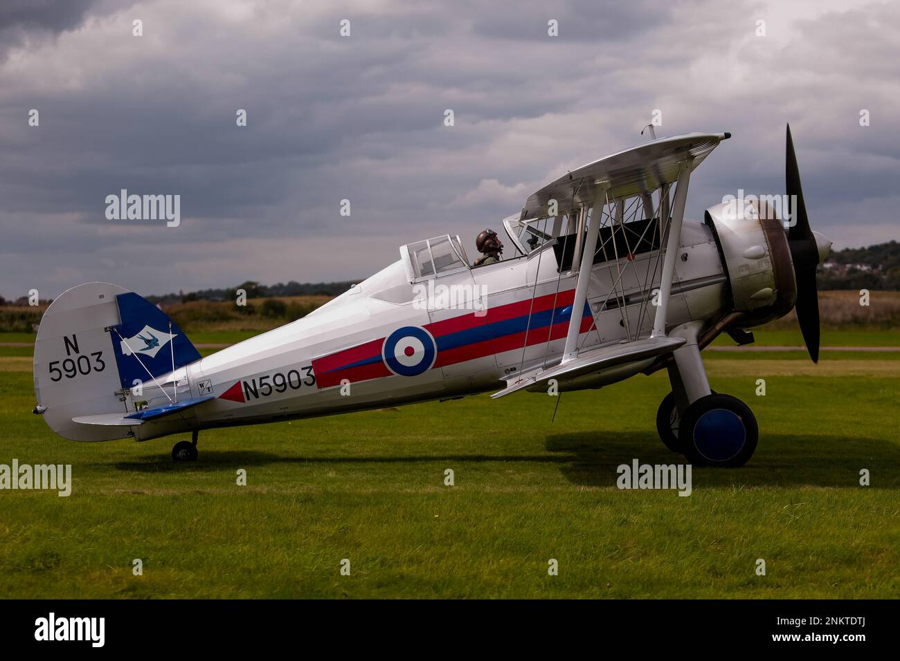 This is the Gloster Gladiator II on display at the Shoreham Airshow ...
