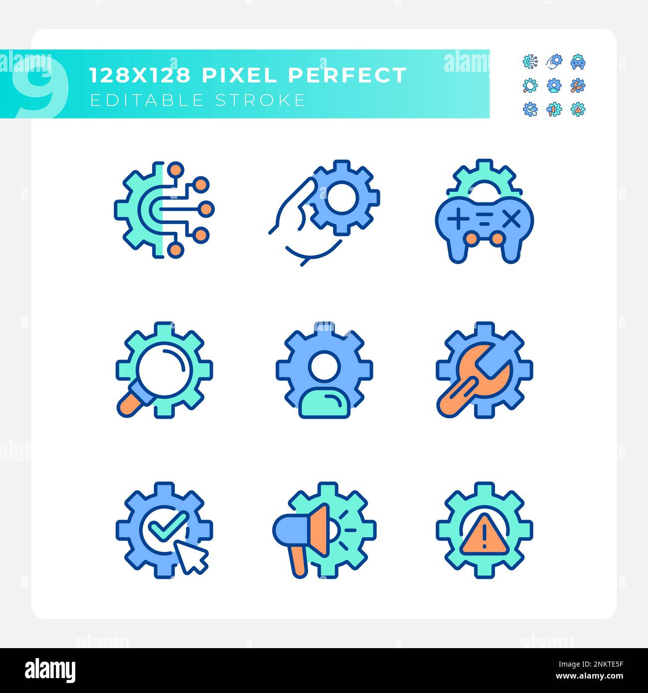 Gears settings setup Stock Vector Images - Alamy