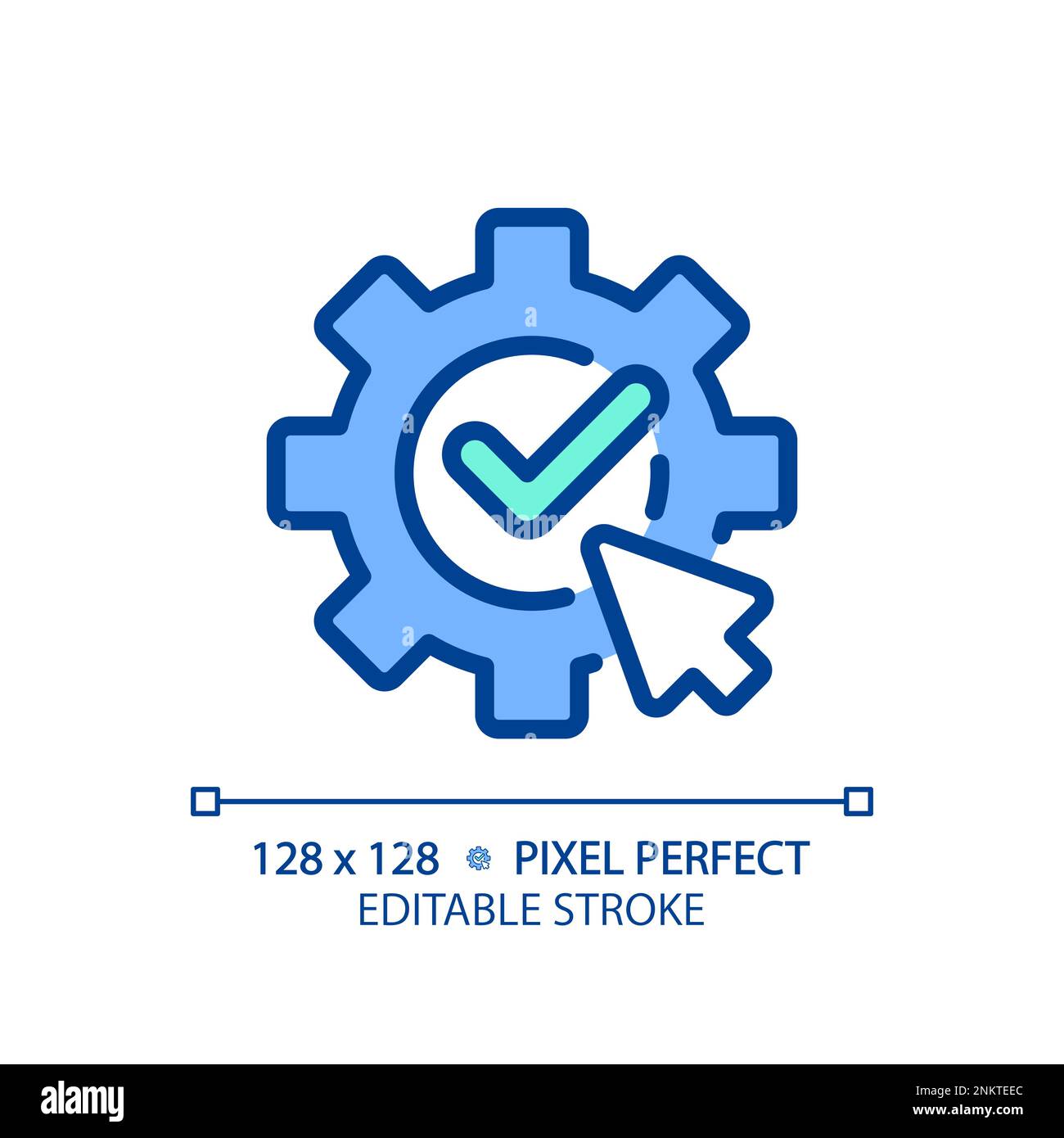 Apply settings pixel perfect RGB color icon Stock Vector Image & Art - Alamy