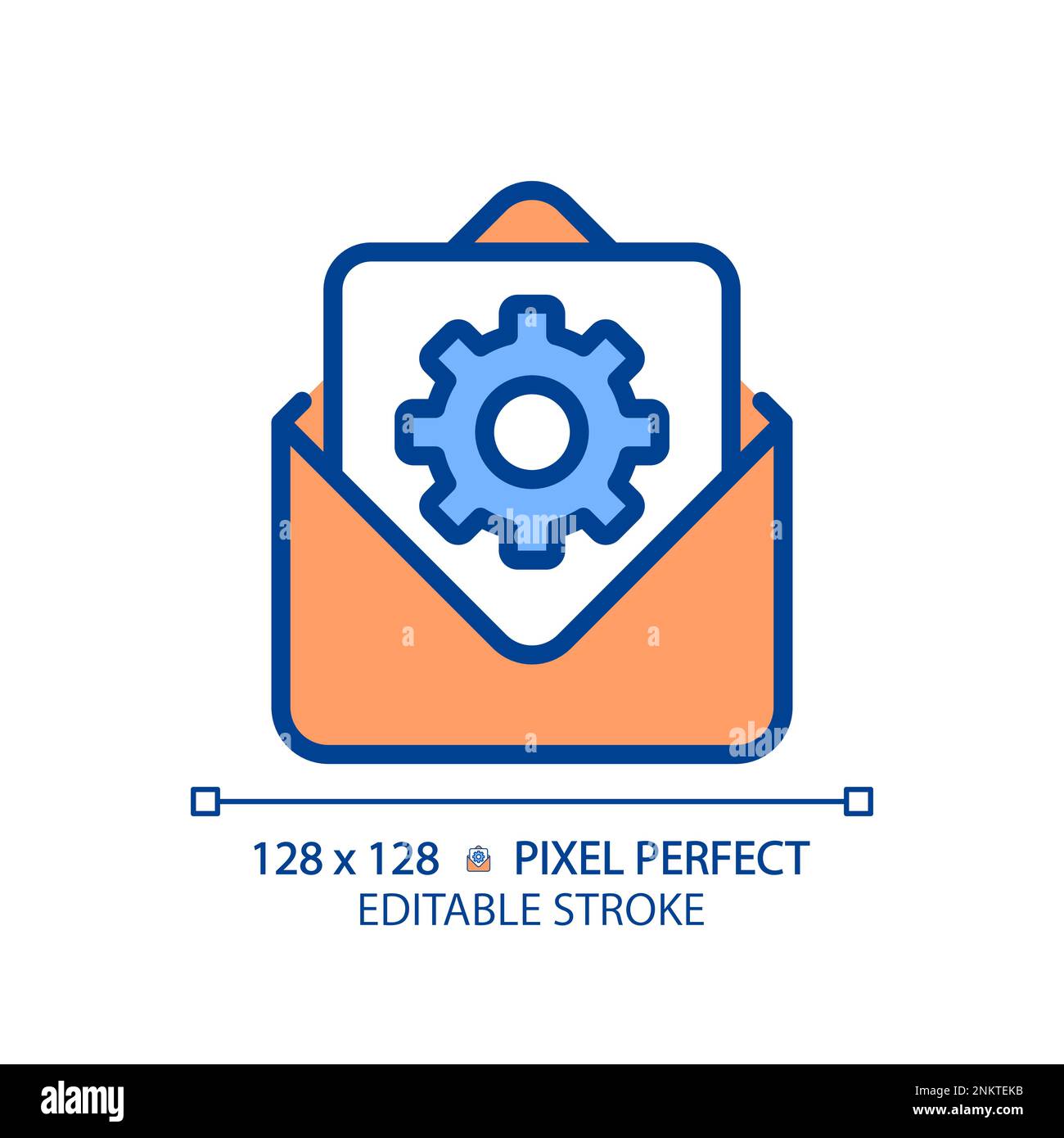 Email settings pixel perfect RGB color icon Stock Vector Image & Art ...