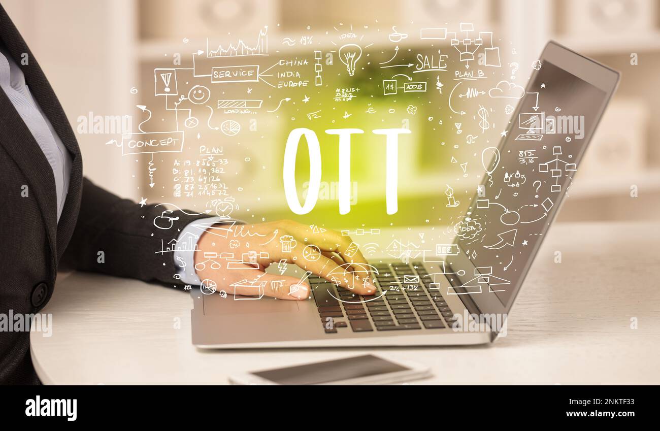 hand working on new modern computer Stock Photo - Alamy