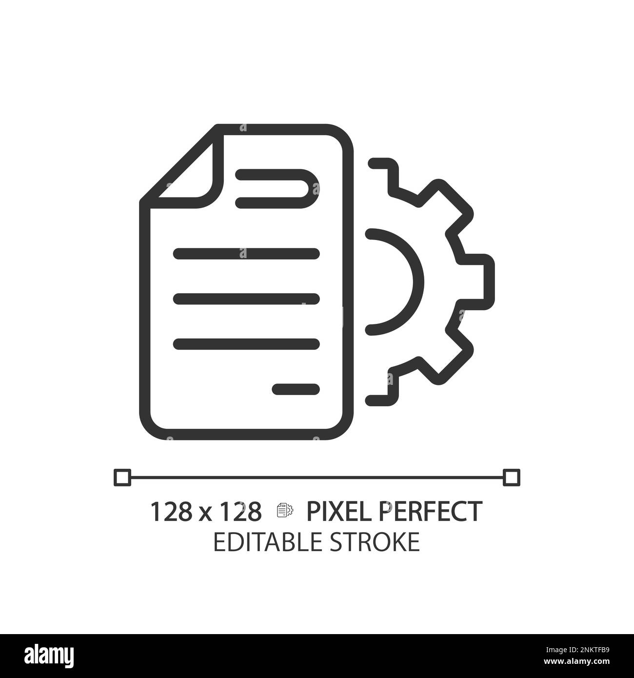 Document settings pixel perfect linear icon Stock Vector Image & Art ... Document settings pixel perfect linear icon Stock Vector Image & Art ...