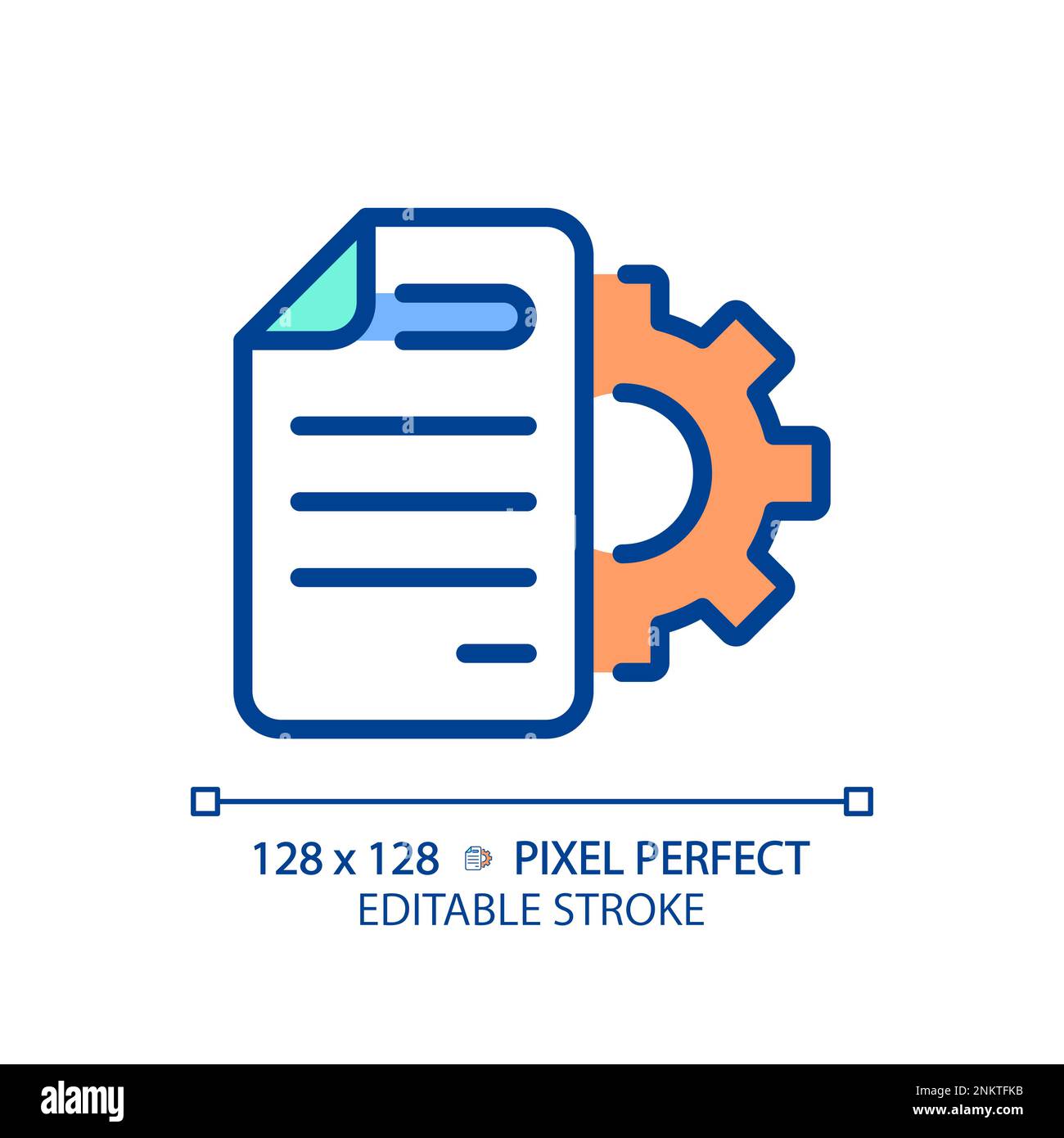 Document tools color flat Cut Out Stock Images & Pictures - Alamy