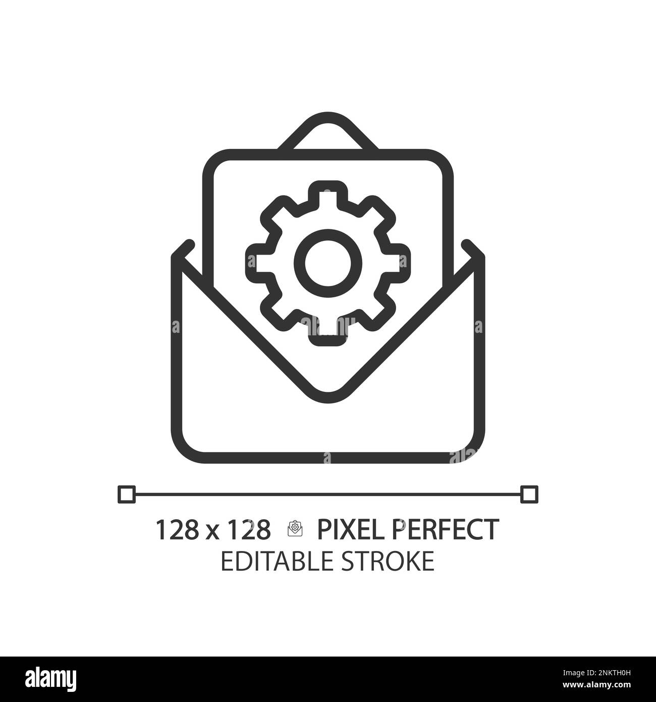 Email settings pixel perfect linear icon Stock Vector Image & Art - Alamy Email settings pixel perfect linear icon Stock Vector Image & Art - Alamy