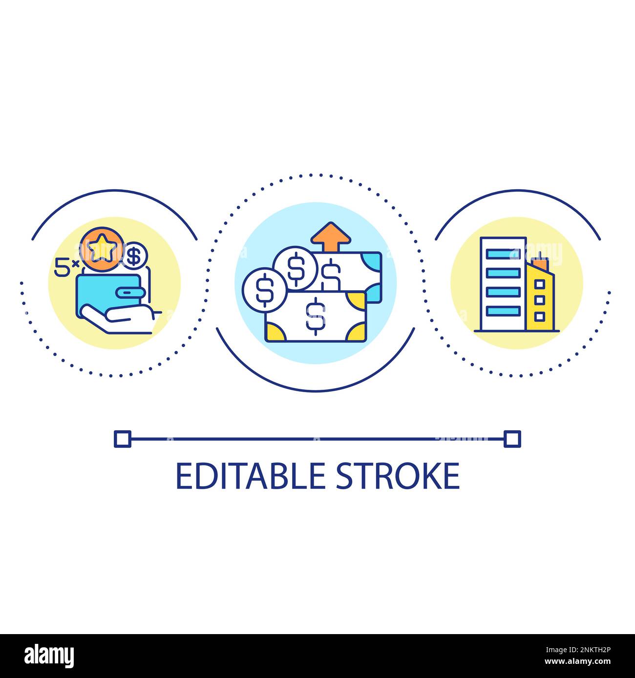 Employee wage growth loop concept icon Stock Vector Image & Art - Alamy