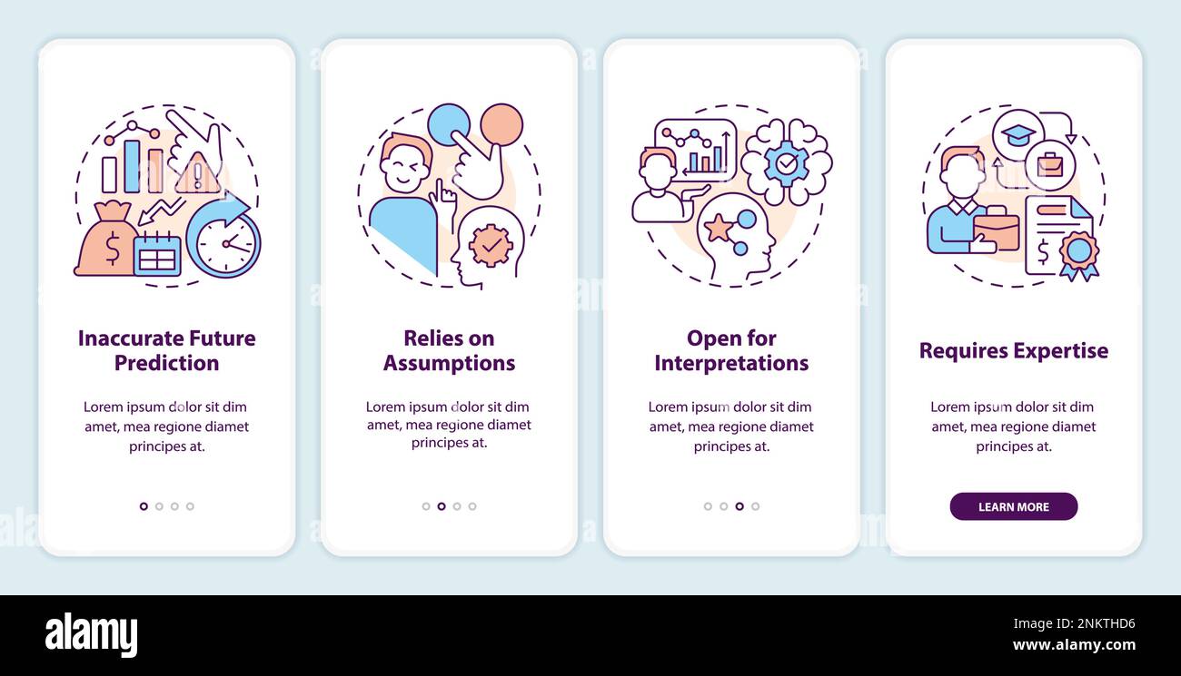 Economic indicators disadvantages onboarding mobile app screen Stock ... Economic indicators disadvantages onboarding mobile app screen Stock ...