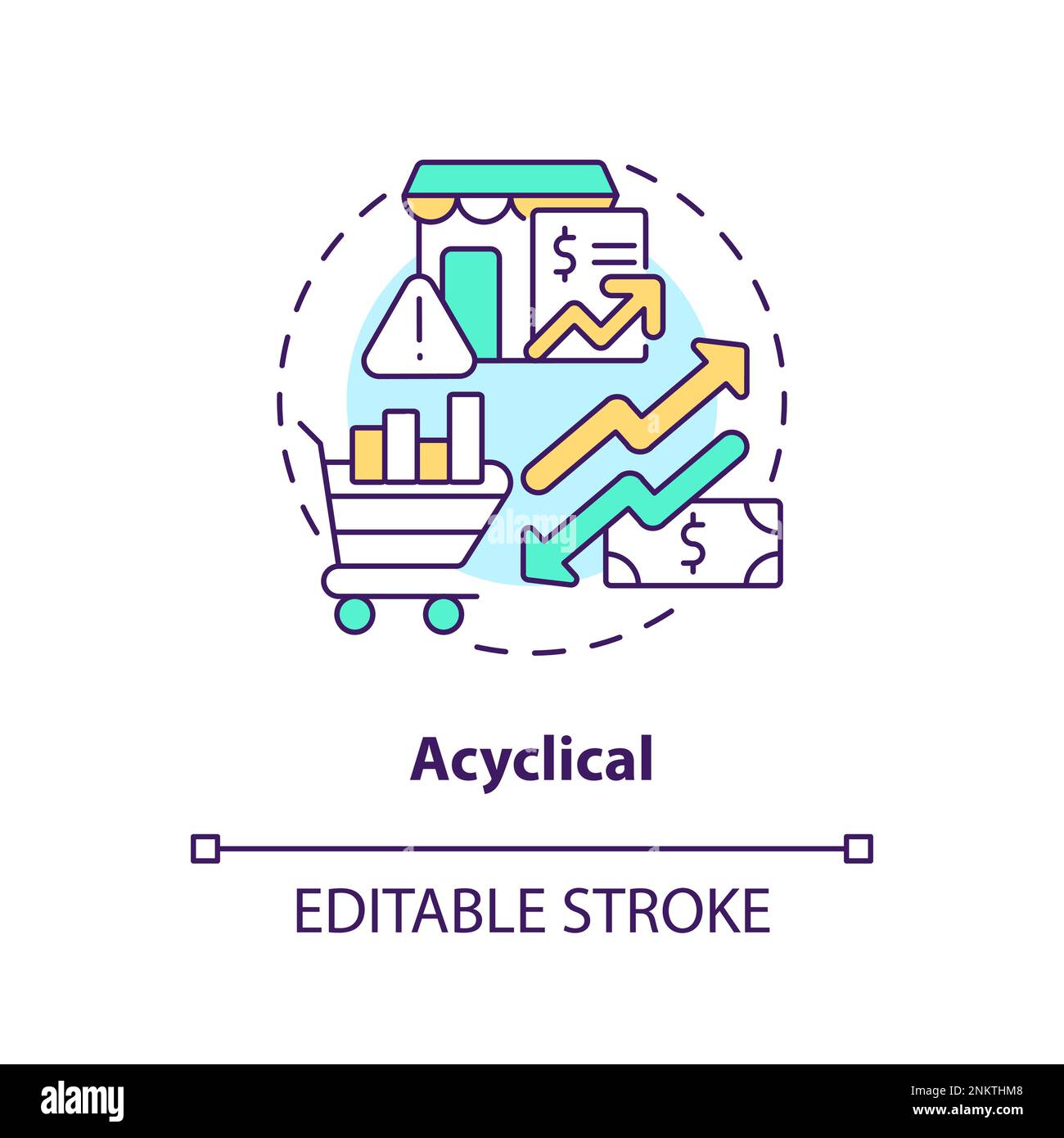 Acyclical concept icon Stock Vector Image & Art - Alamy