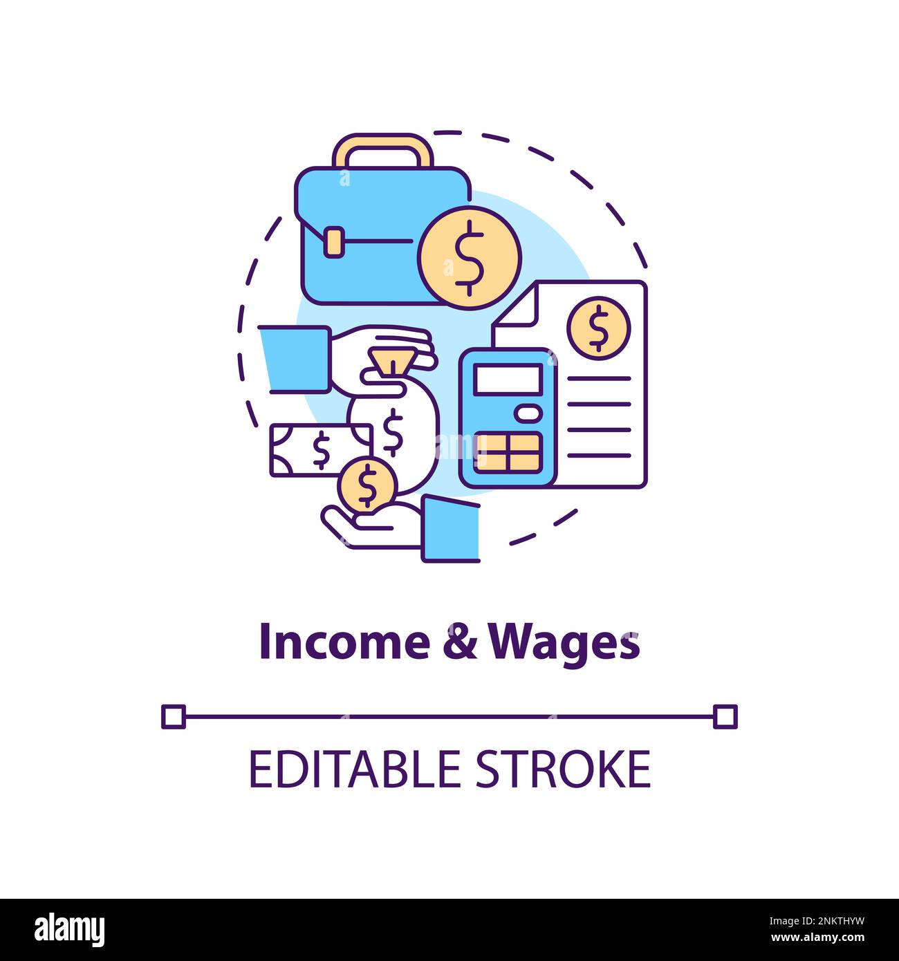 Income and wages concept icon Stock Vector Image & Art - Alamy