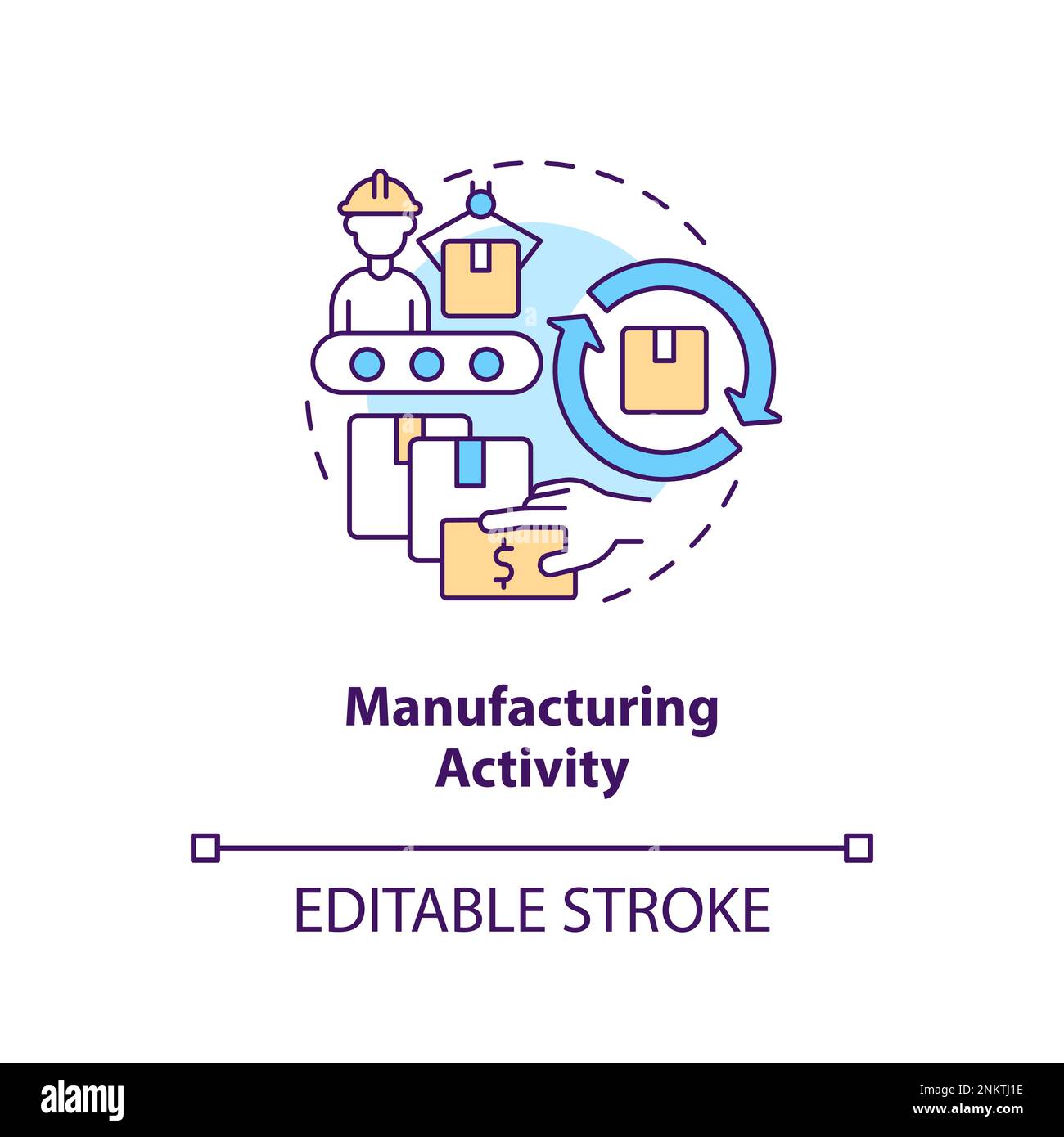Manufacturing activity concept icon Stock Vector Image & Art - Alamy