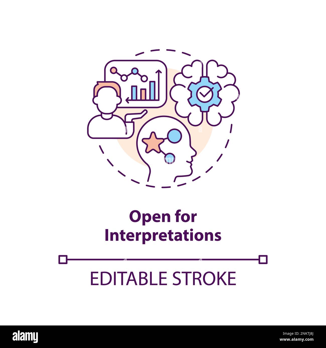 Open for interpretations concept icon Stock Vector Image & Art - Alamy