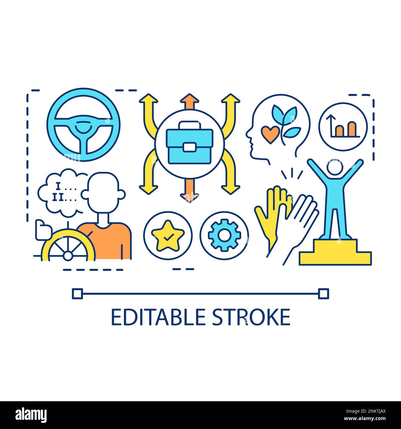 Employee benefits development growth Cut Out Stock Images & Pictures ...