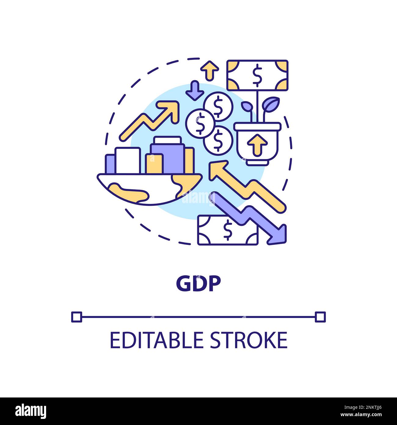 GDP concept icon Stock Vector Image & Art - Alamy