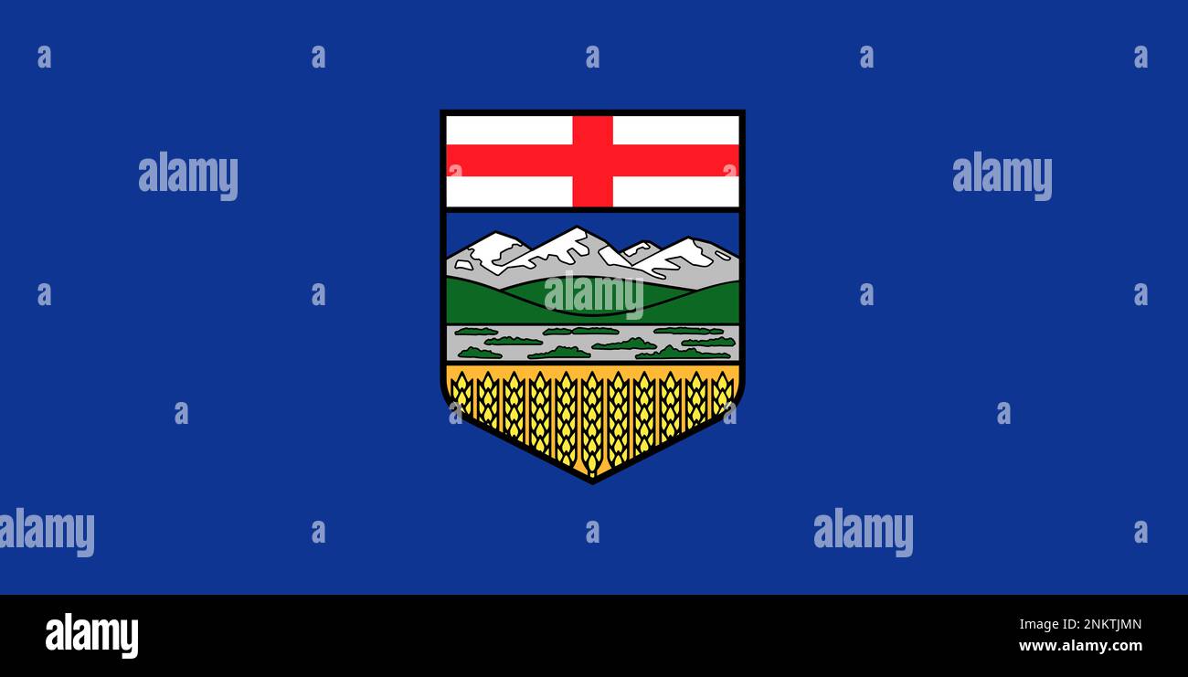 Provincial flag of Alberta Stock Photo - Alamy