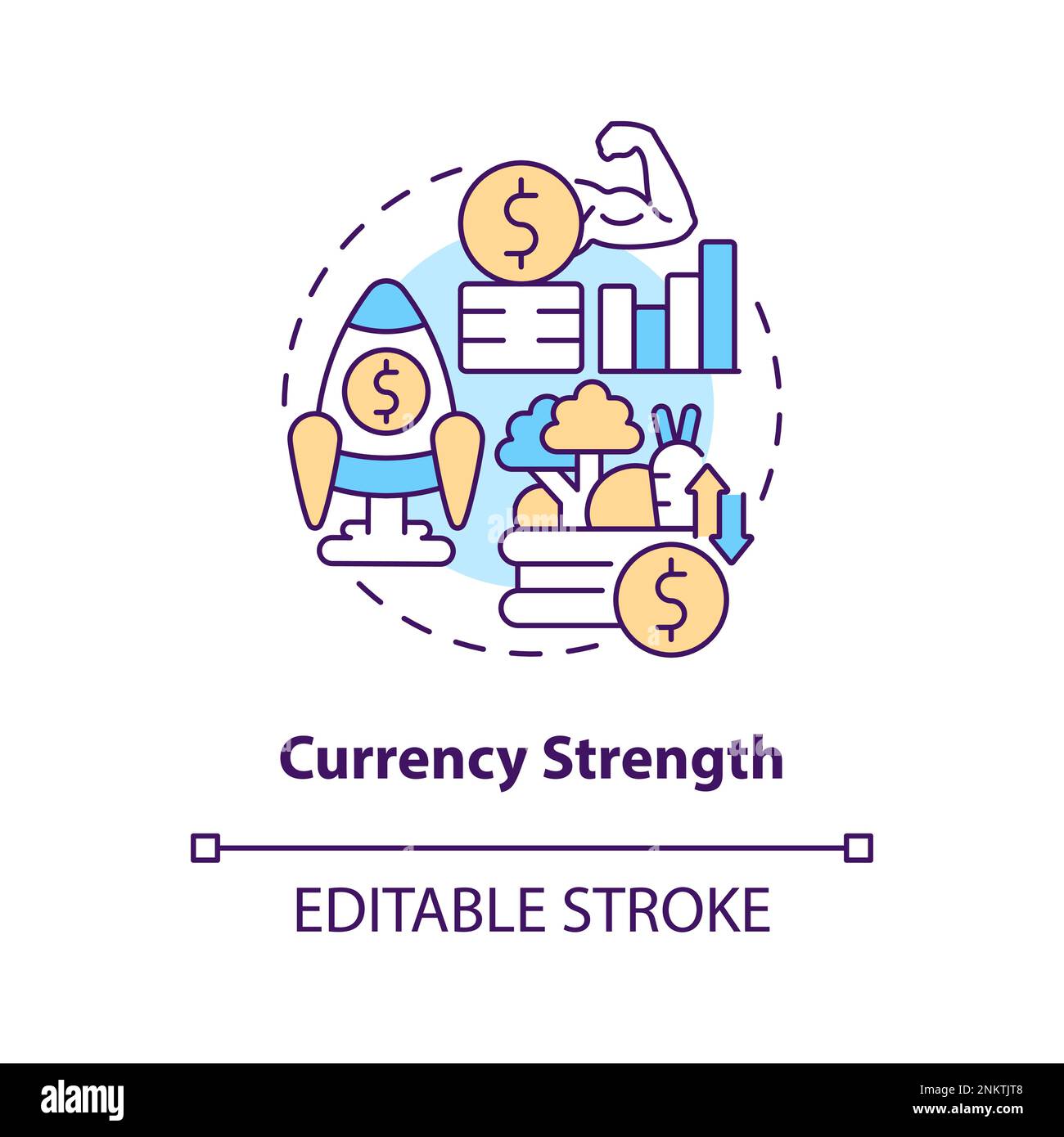 Currency strength concept icon Stock Vector Image & Art - Alamy