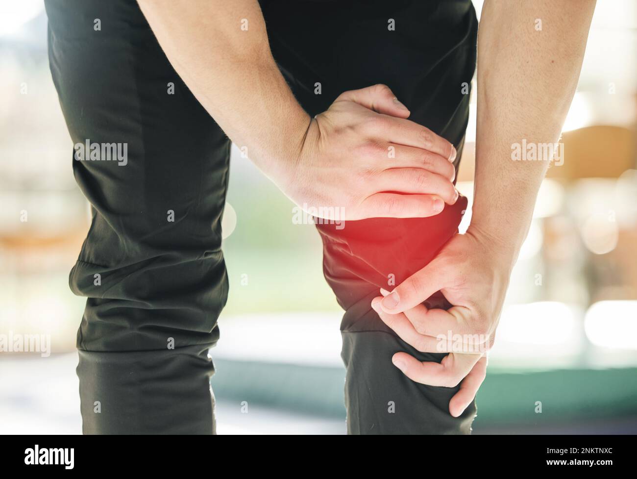 Hands, knee pain and injury in gym after accident, workout or training ...