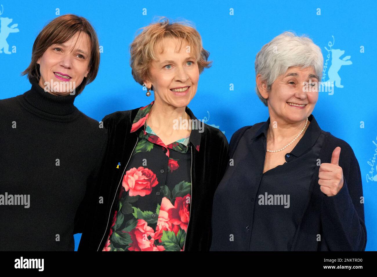 Berlin, Germany. 24th Feb, 2023. Celine Loiseau (l-r), producer, Linda ...