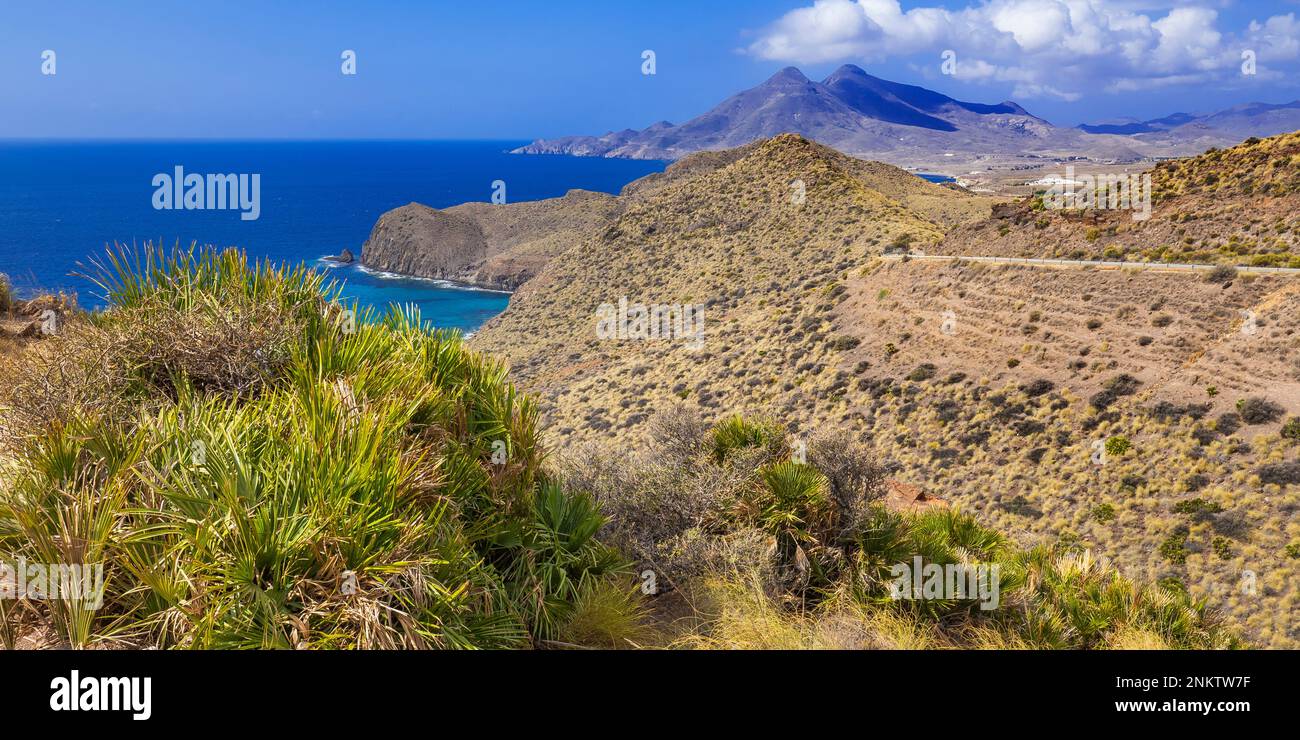 Rocky Coastline and Cliffs, Amatista Viewpoint, Cabo de Gata-Níjar ...