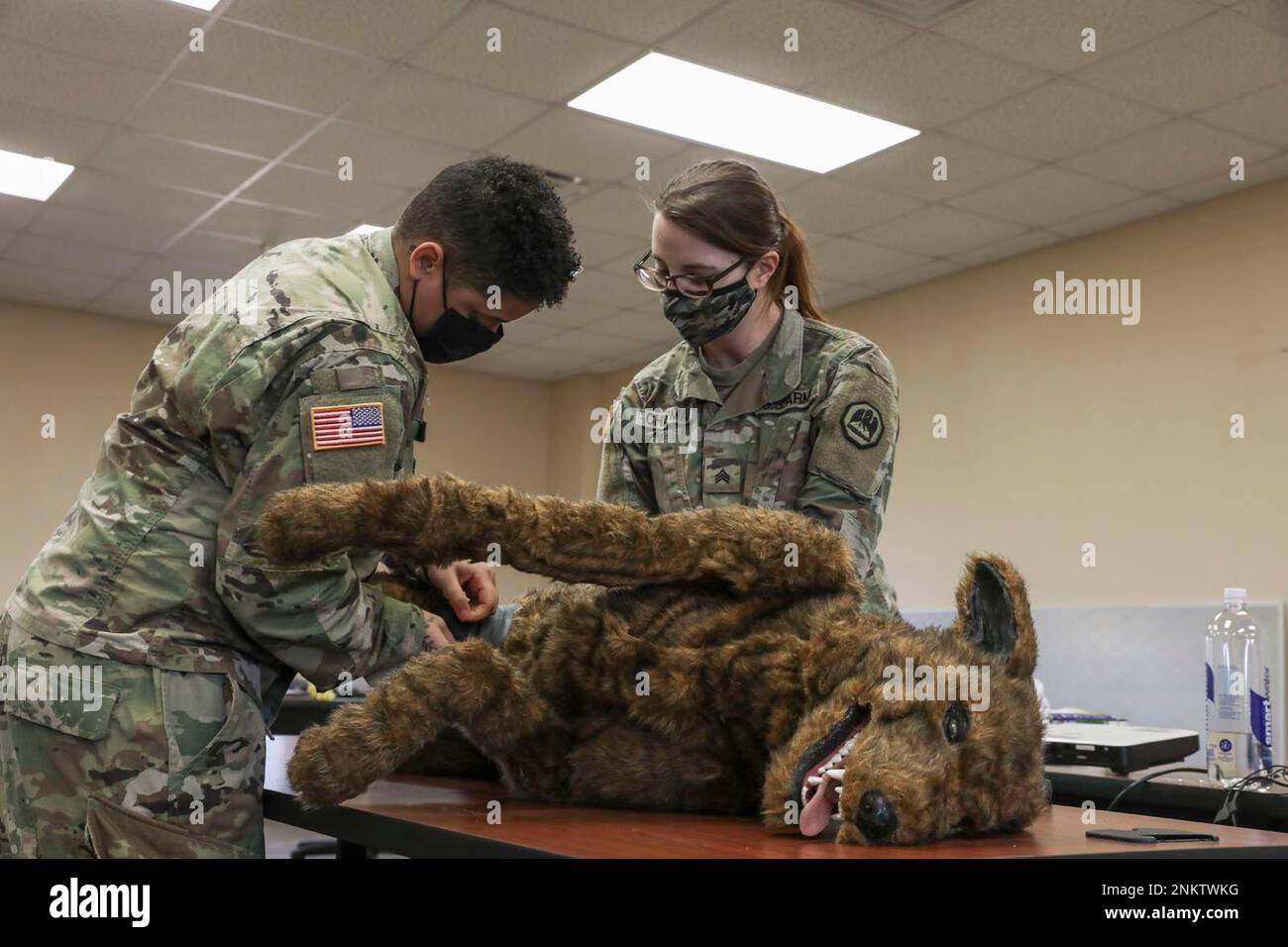 The Louisiana National Guard's Sgt. Karson Cormier, a medic with C ...