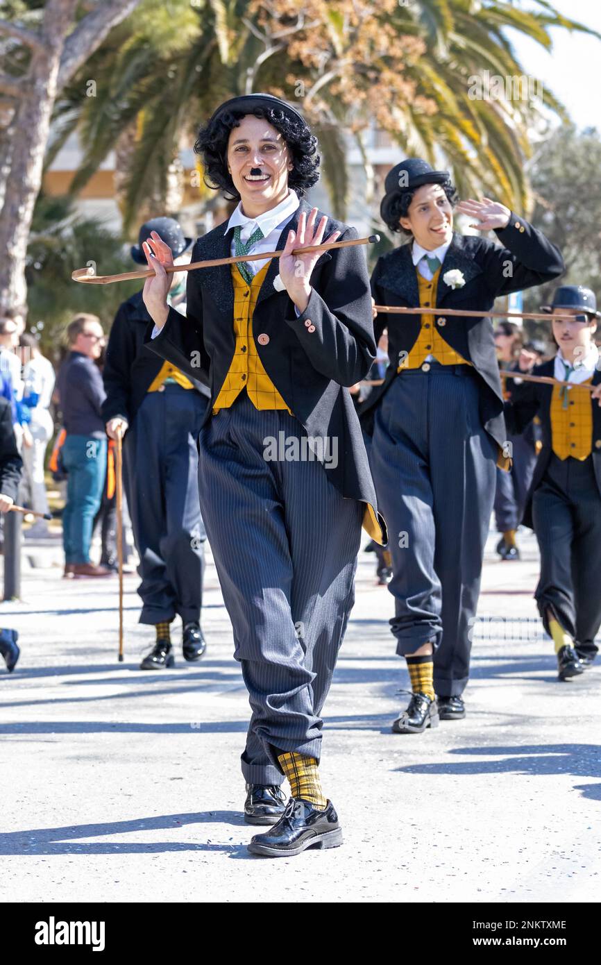 Palamos, Spain - february 20, 2023, Traditional carnival parade in a ...