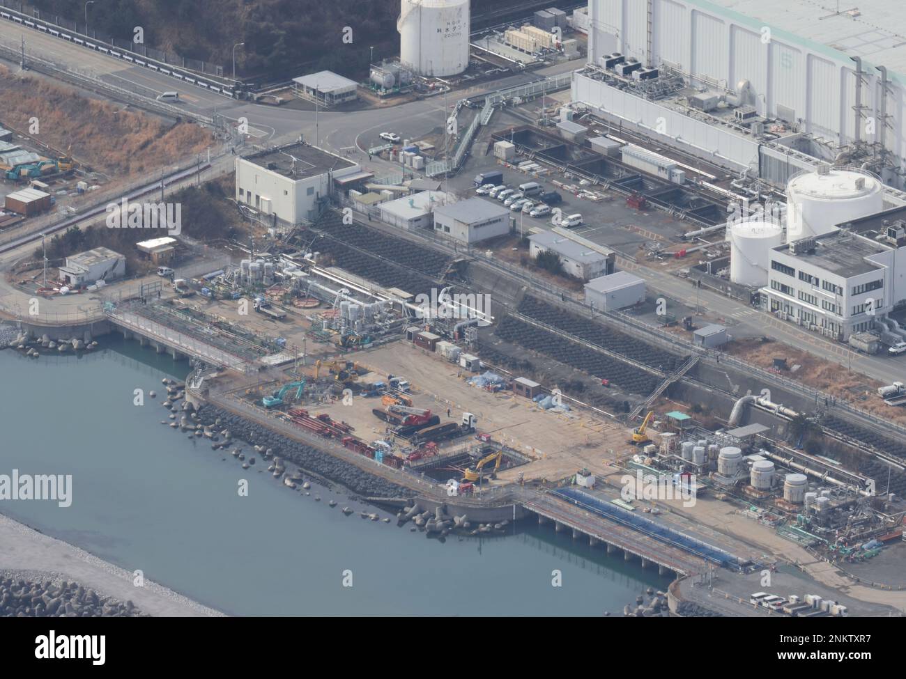 An aerial photo shows Unit 1, 2 of the Fukushima No. 1 Nuclear Power ...
