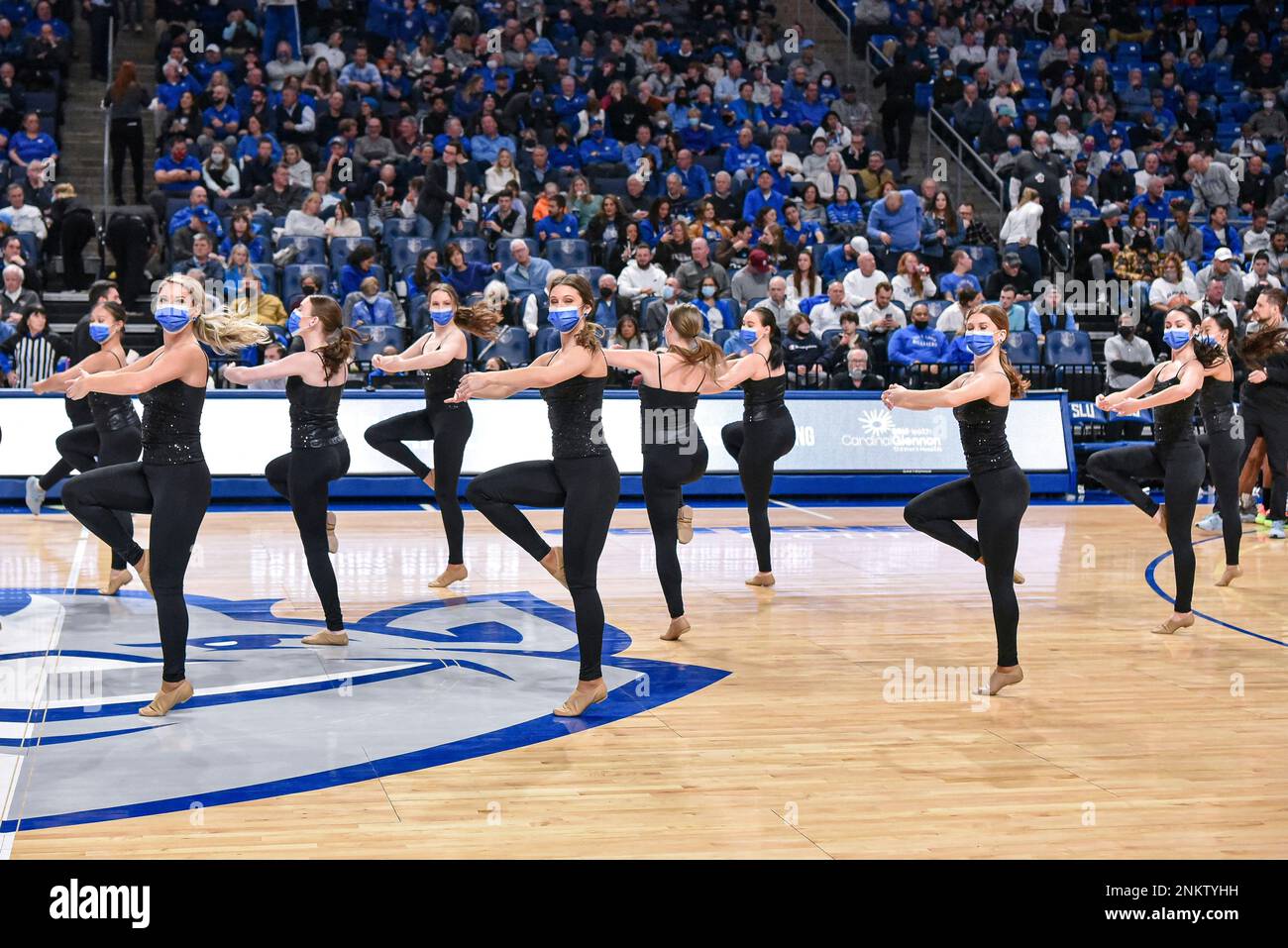 February 11, 2022: The Saint Louis Dance team performs in a A-10 ...