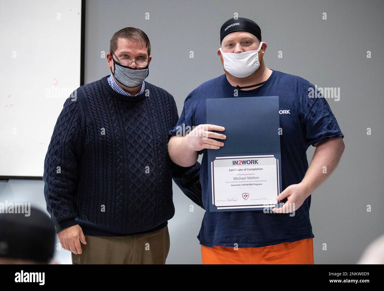 Food Service Director and Instructor Scott Vineyard, left, awards ...