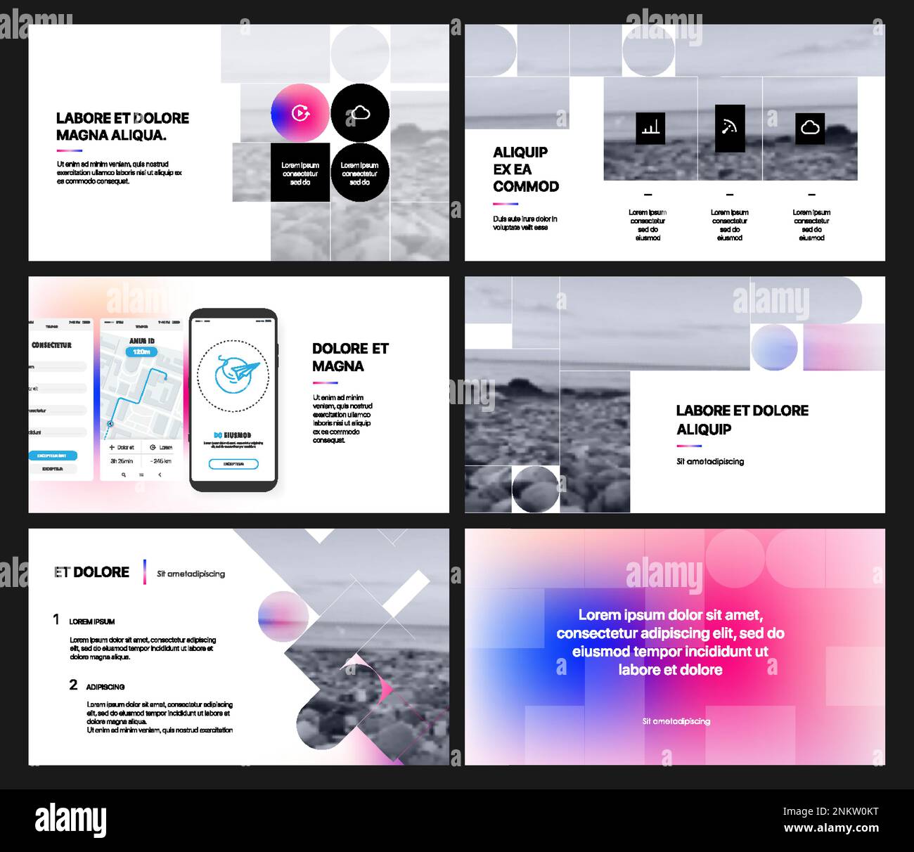 Presentation template, infographic elements on white background. Vector ...