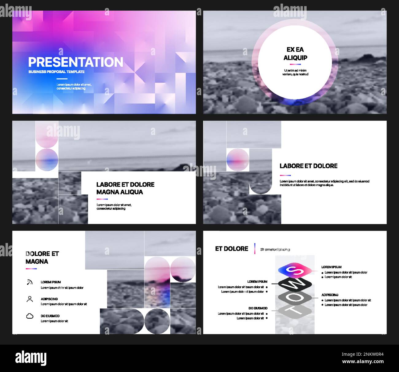 Presentation template, infographic elements on white background. Vector ...