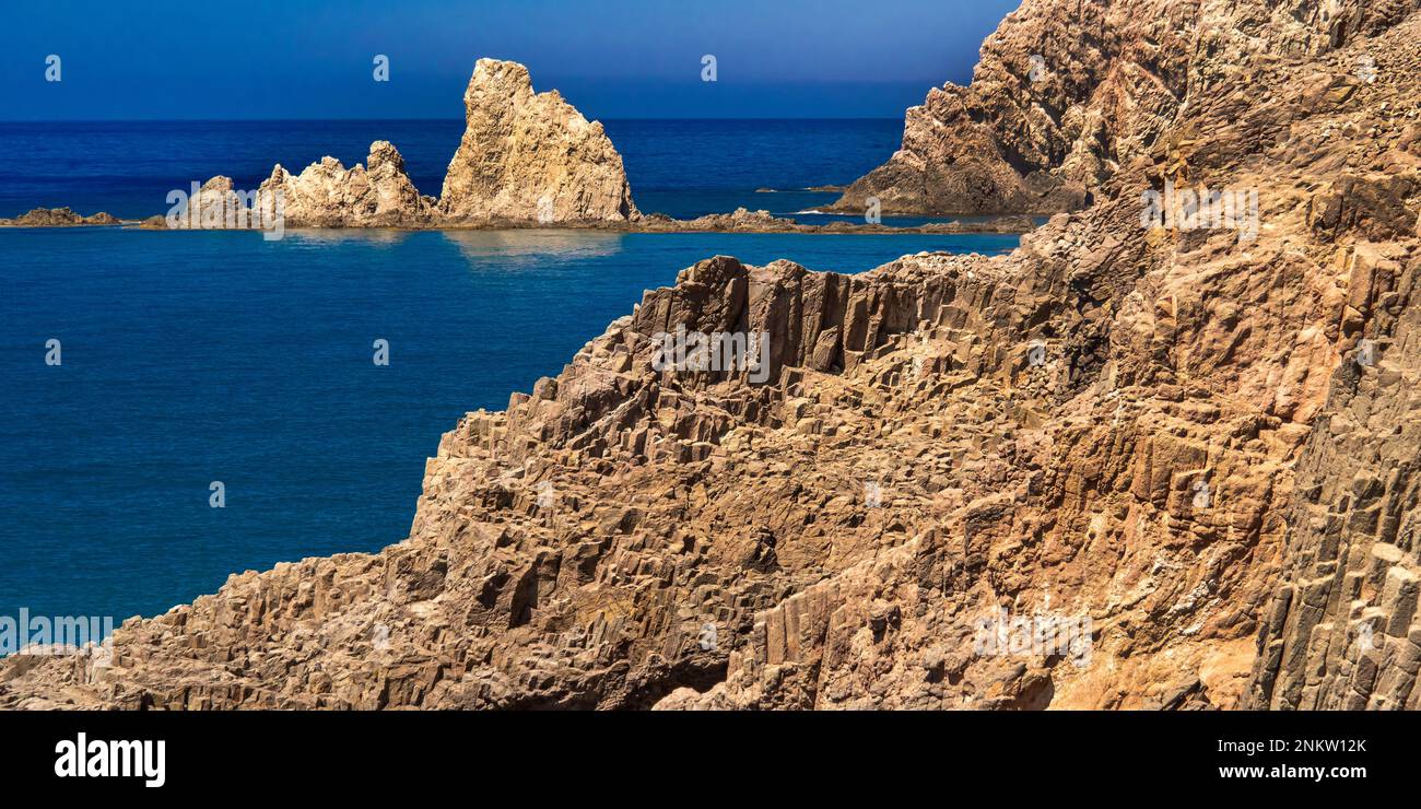Columnar Jointing Structures Of Punta Baja, Lava Flows, Volcanic Rocks ...