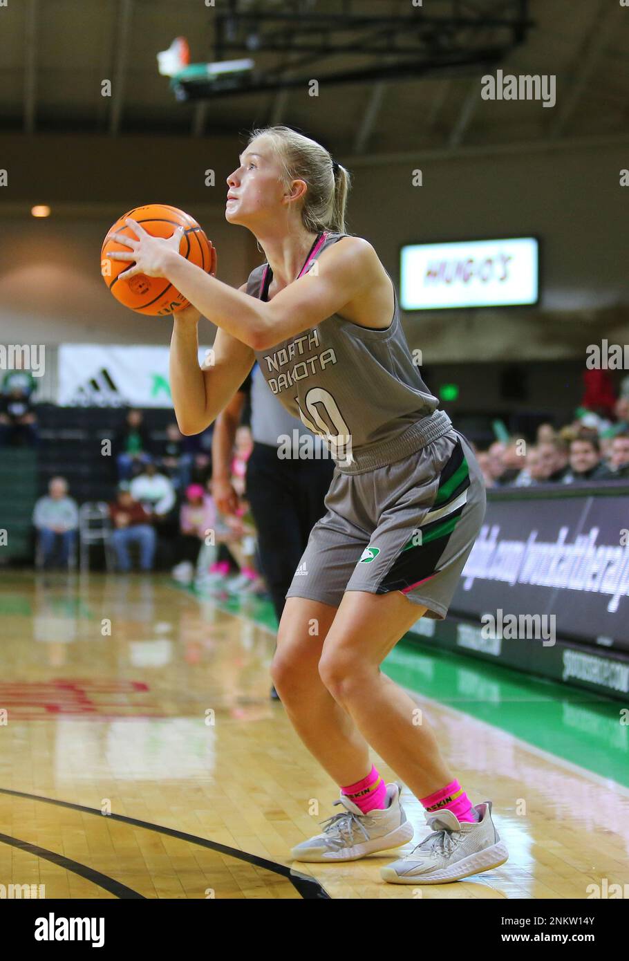 GRAND FORKS, ND - FEBRUARY 10: North Dakota Fighting Hawks guard Claire ...