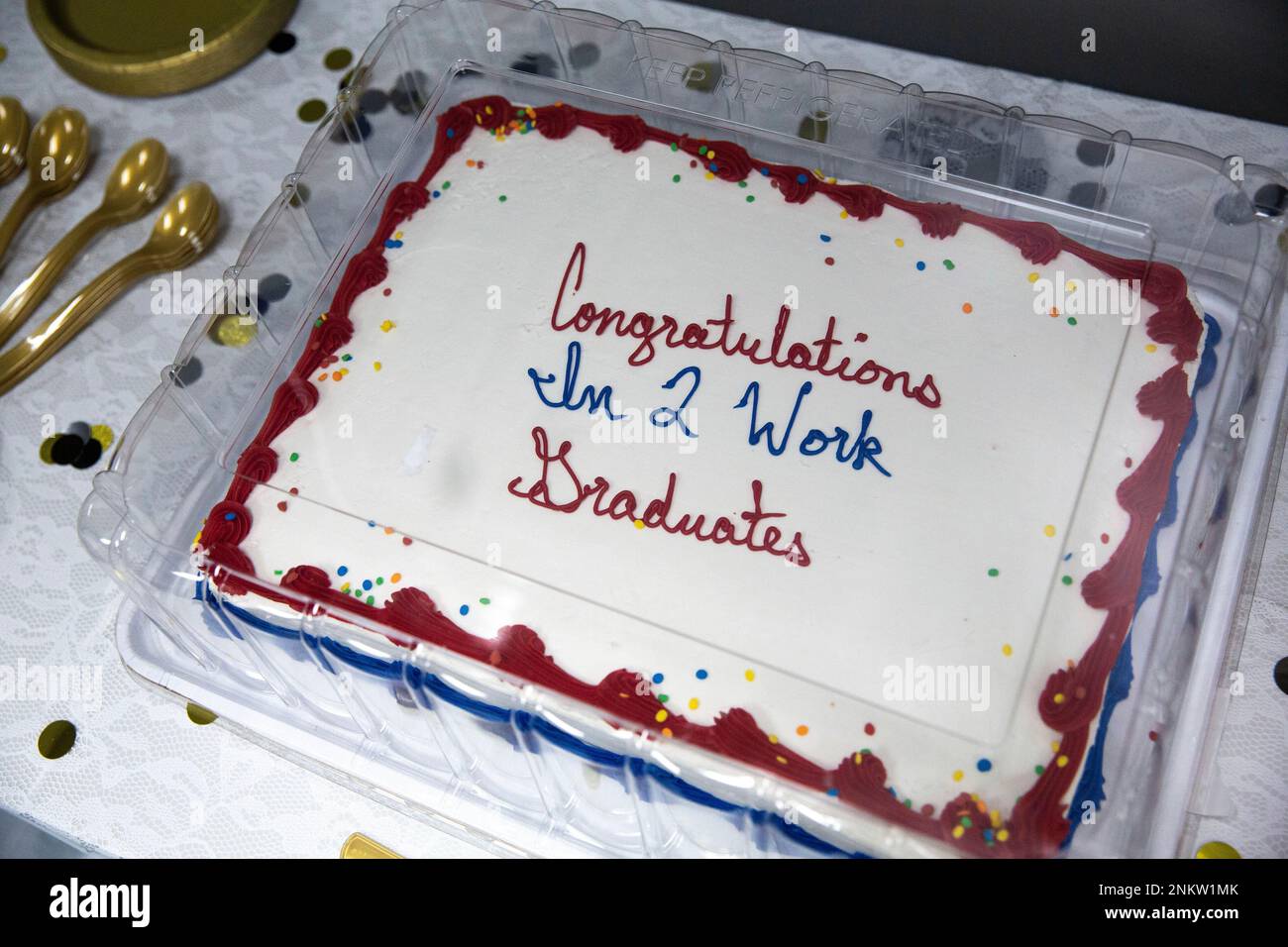 A congratulatory cake sits waiting for the Warren County Regional Jail ...