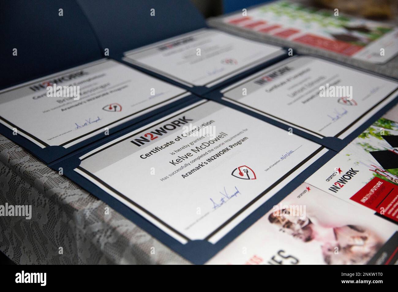 Certificates of Completion sit on a table as a group of Warren County ...