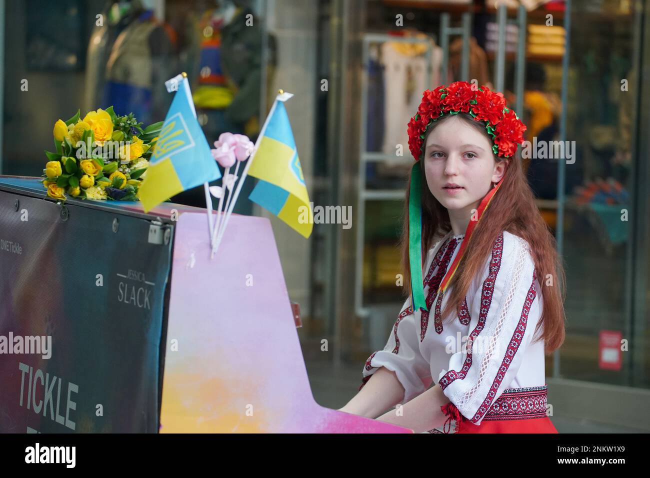 Ukrainian teenager, Alisa Bushuieva, who was forced to flee her country ...