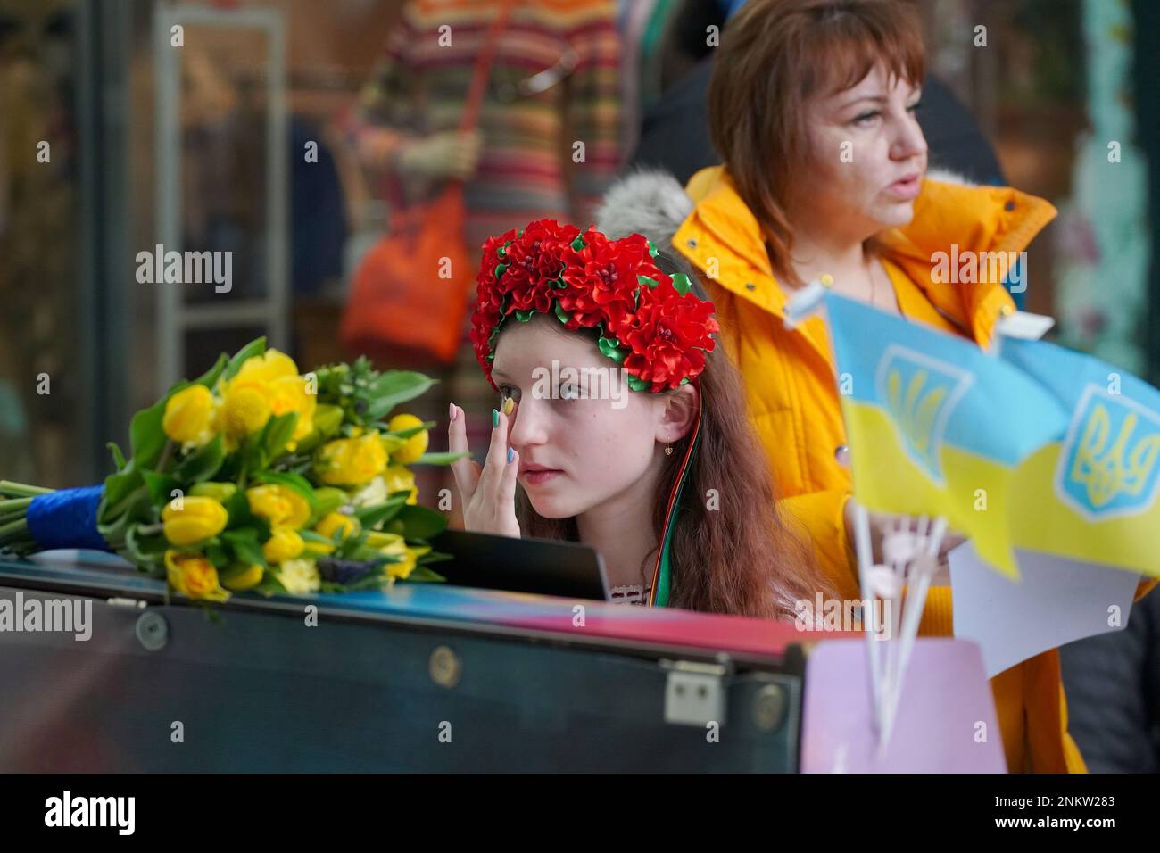 Ukrainian teenager, Alisa Bushuieva, who was forced to flee her country ...