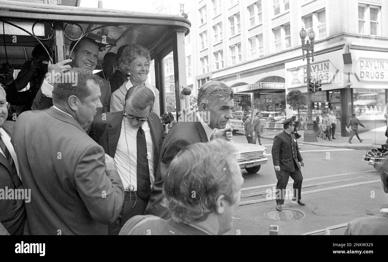 President Richard Nixon visits San Francisco and stays at the St ...