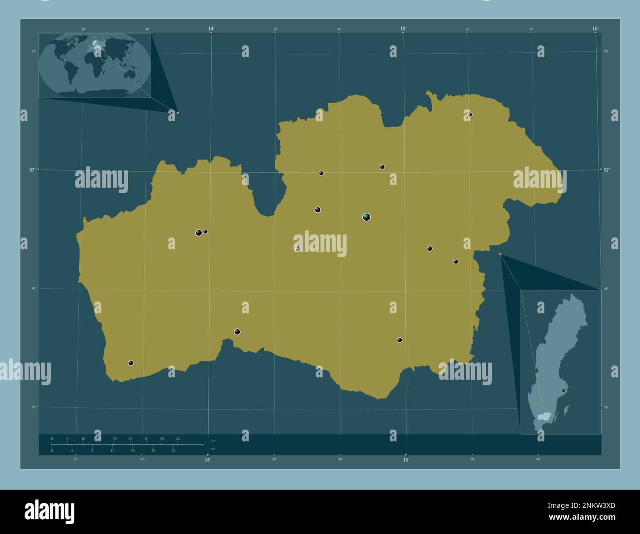 Map of vaxjo hi-res stock photography and images - Alamy