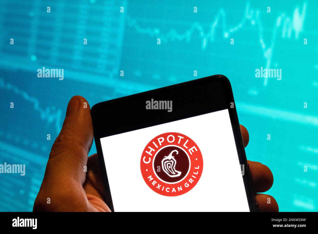 Chipotle logo on phone hi-res stock photography and images - Alamy