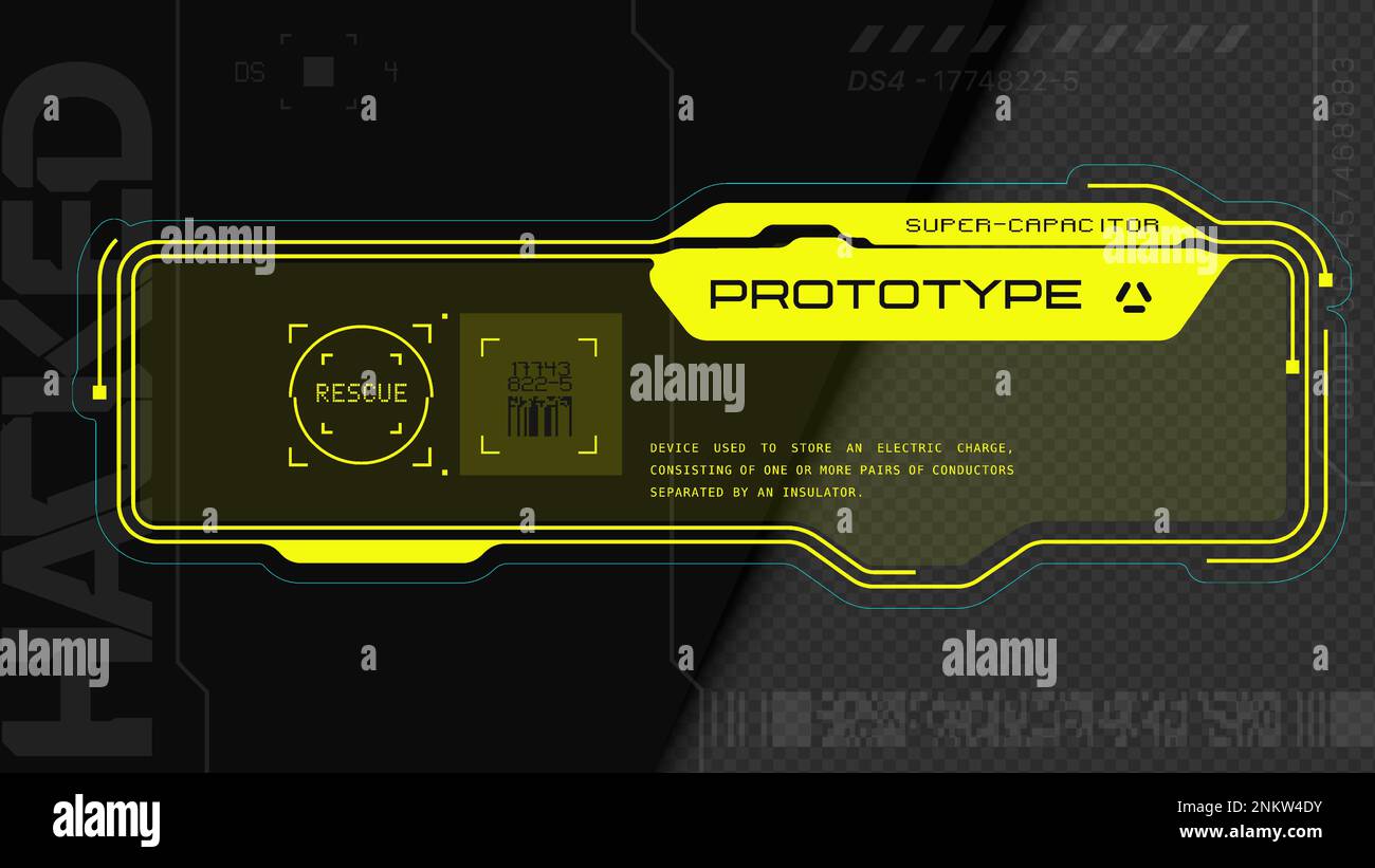 Cyberpunk decal. Vector sticker, label in futuristic style. Sci fi ...