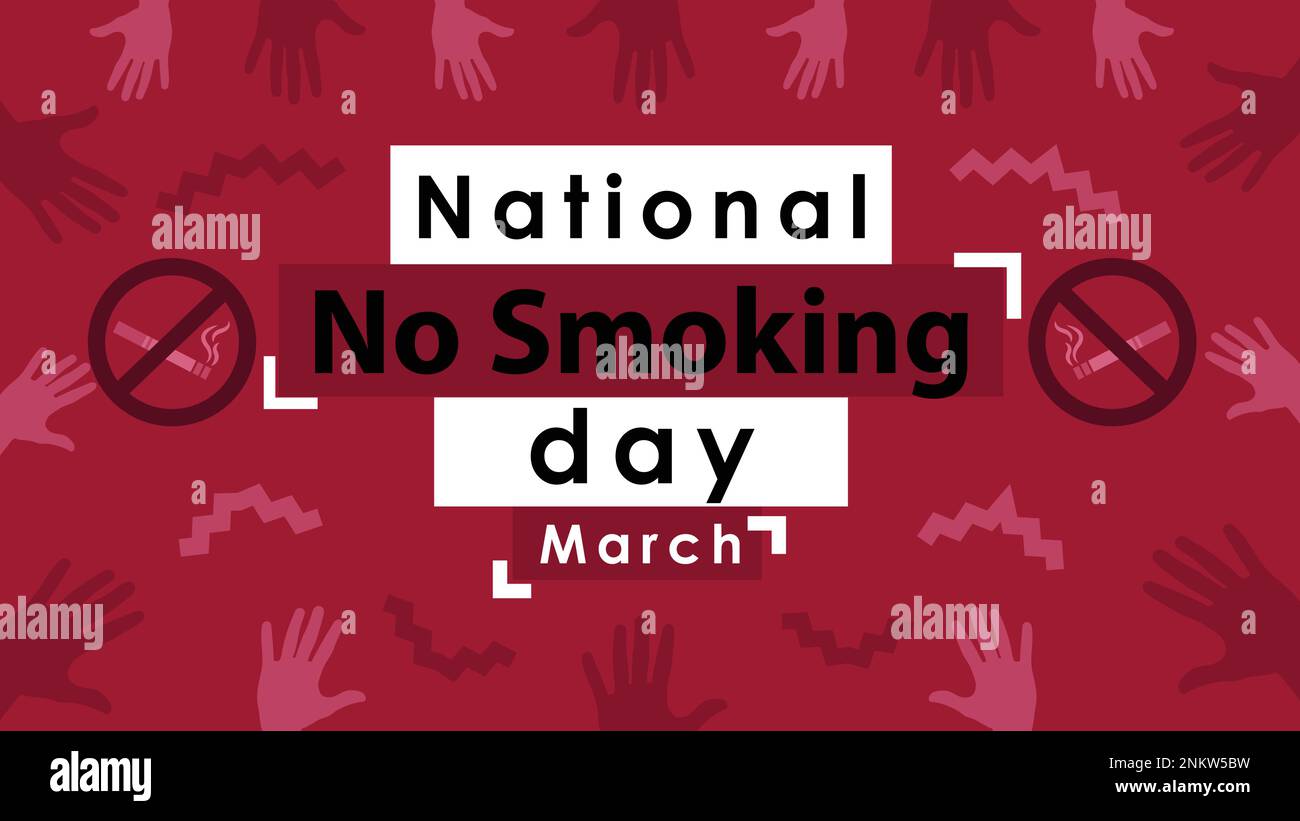 National no smoking day vector banner design with red color theme ...