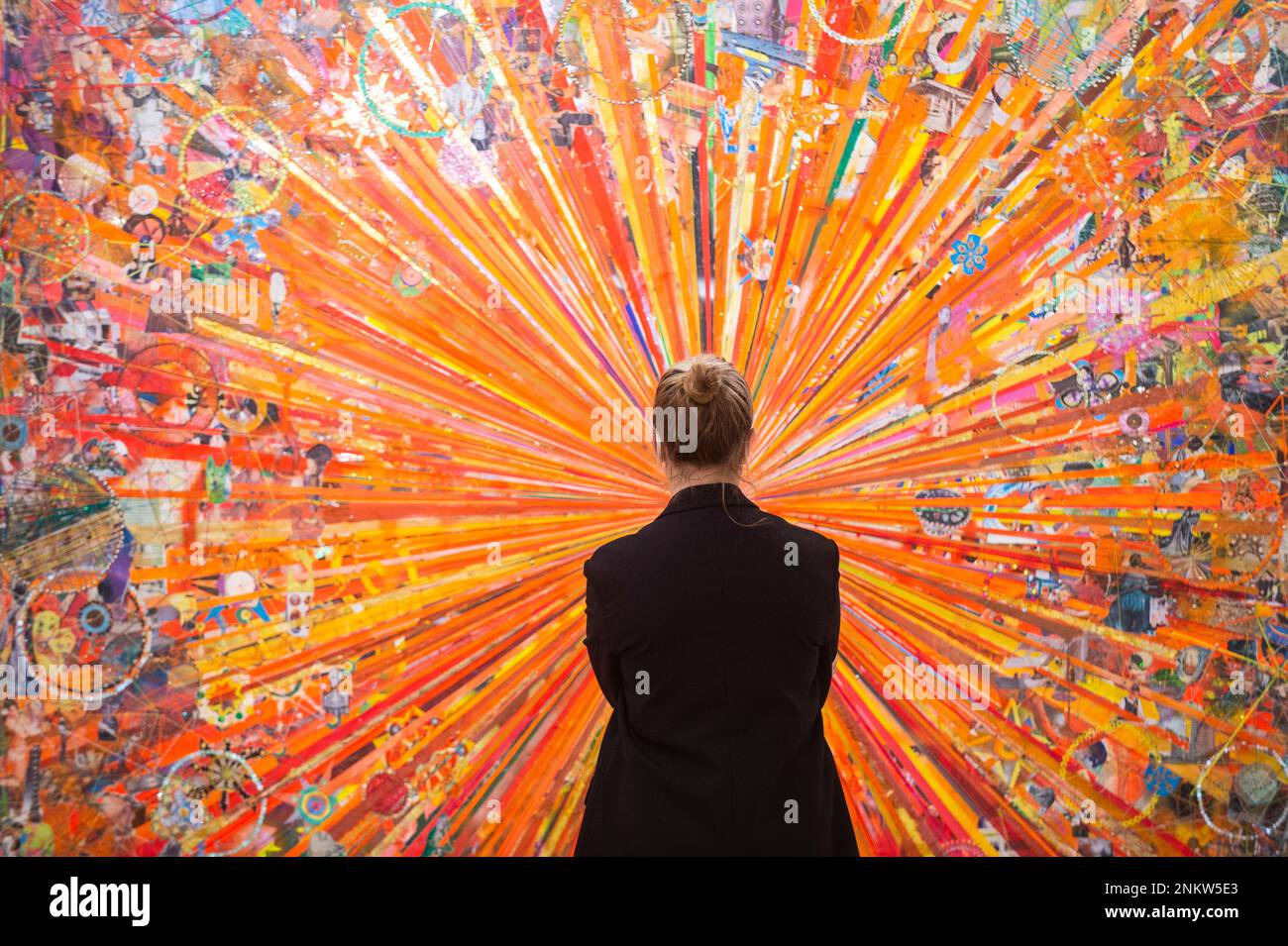 London, UK. 24 February 2023. A staff member views “Adieu Interessant ...