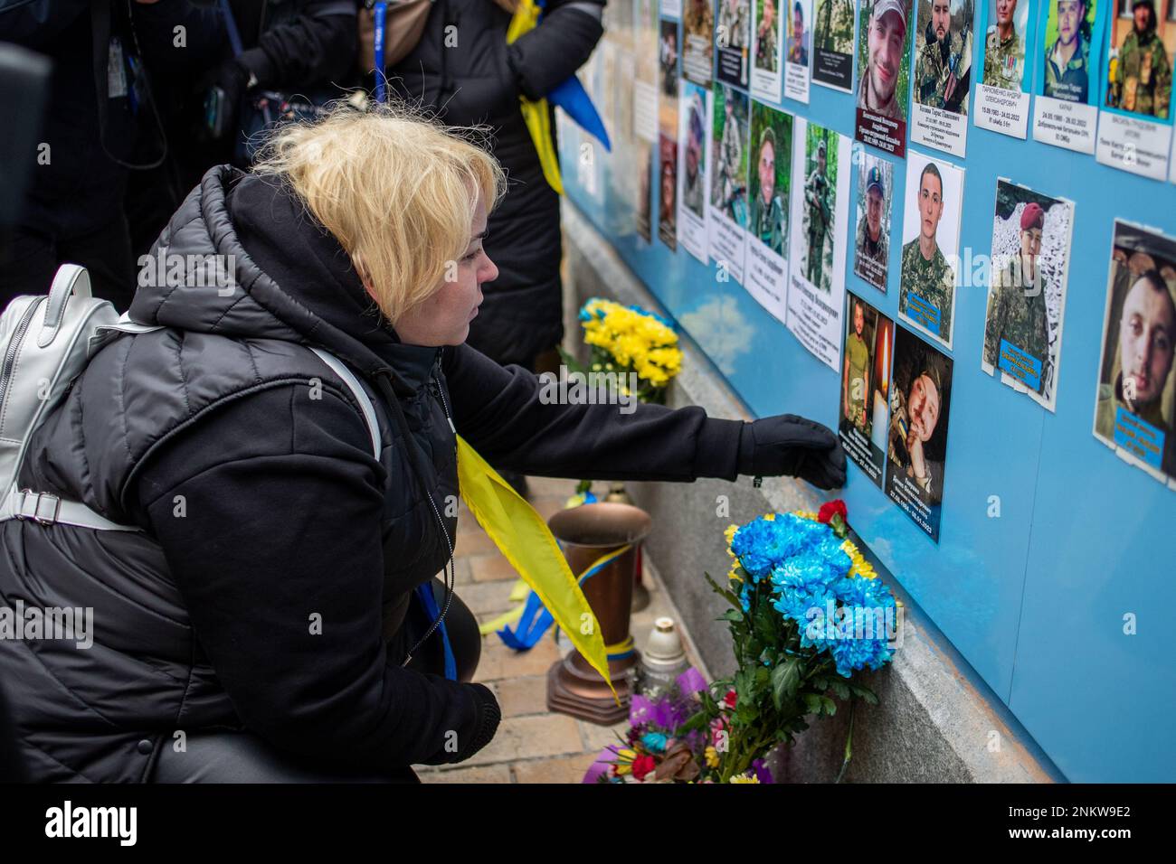 Memory wall of fallen defenders of Ukraine in Russia-Ukrainian war in ...