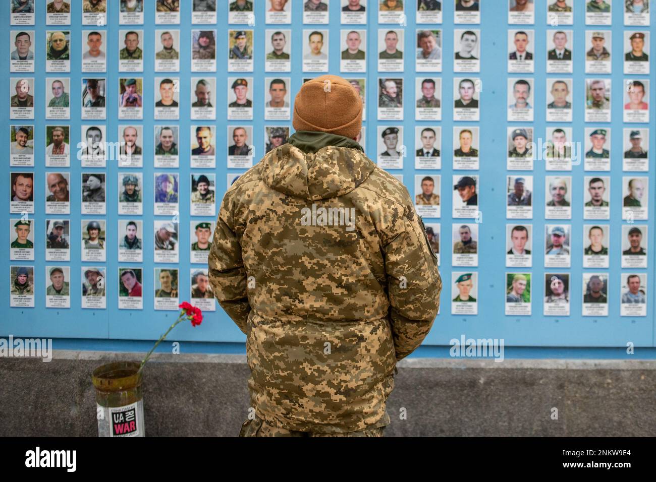 Memory wall of fallen defenders of Ukraine in Russia-Ukrainian war in ...